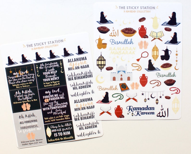 Ramadan Sticker Kit Ramadan Iftar Suhoor Prayer Trackers | Etsy