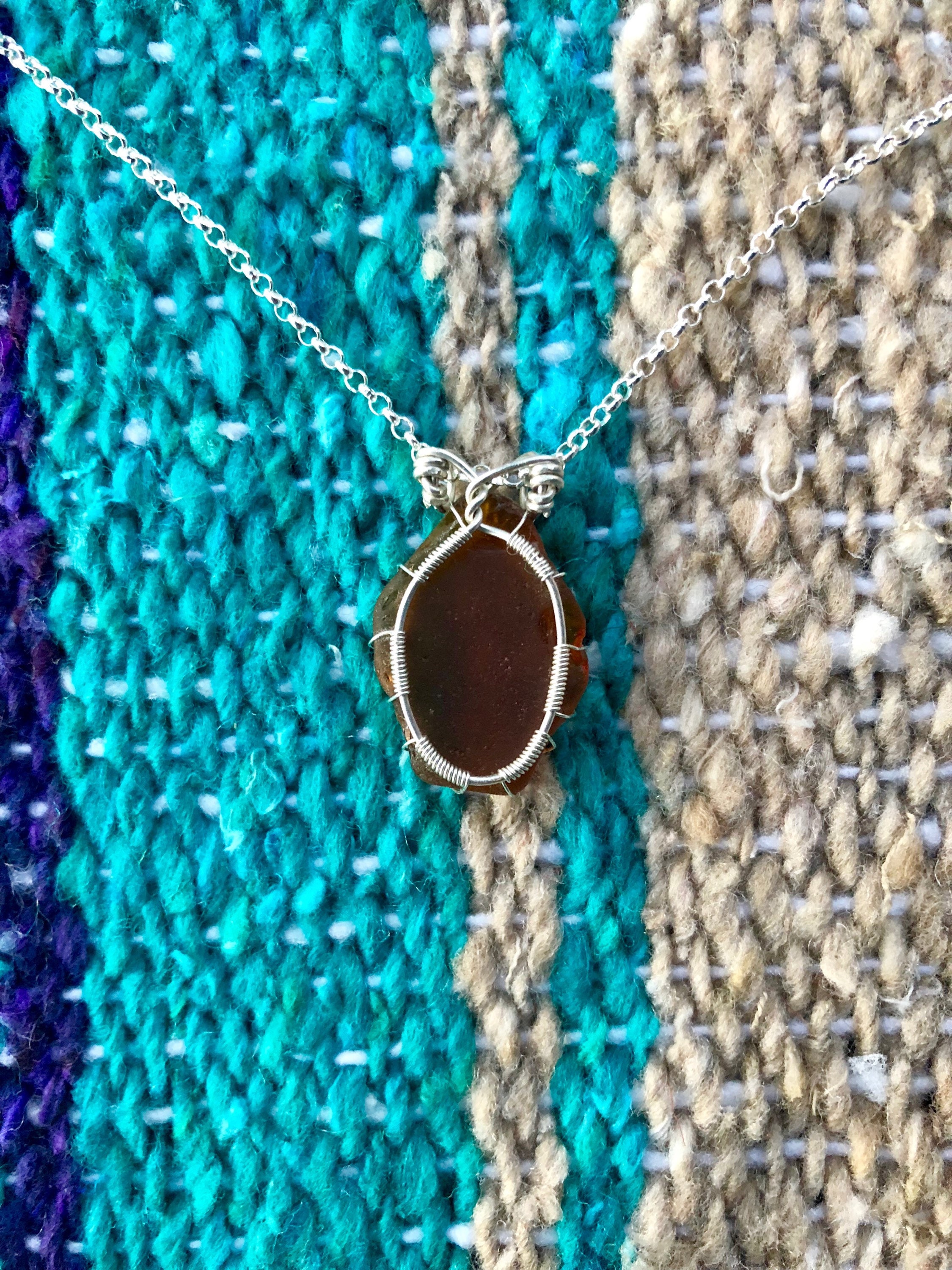 Wilderness Babe Pendant/ Sterling Silver Wirewrap/ Appalachian Mountain ...