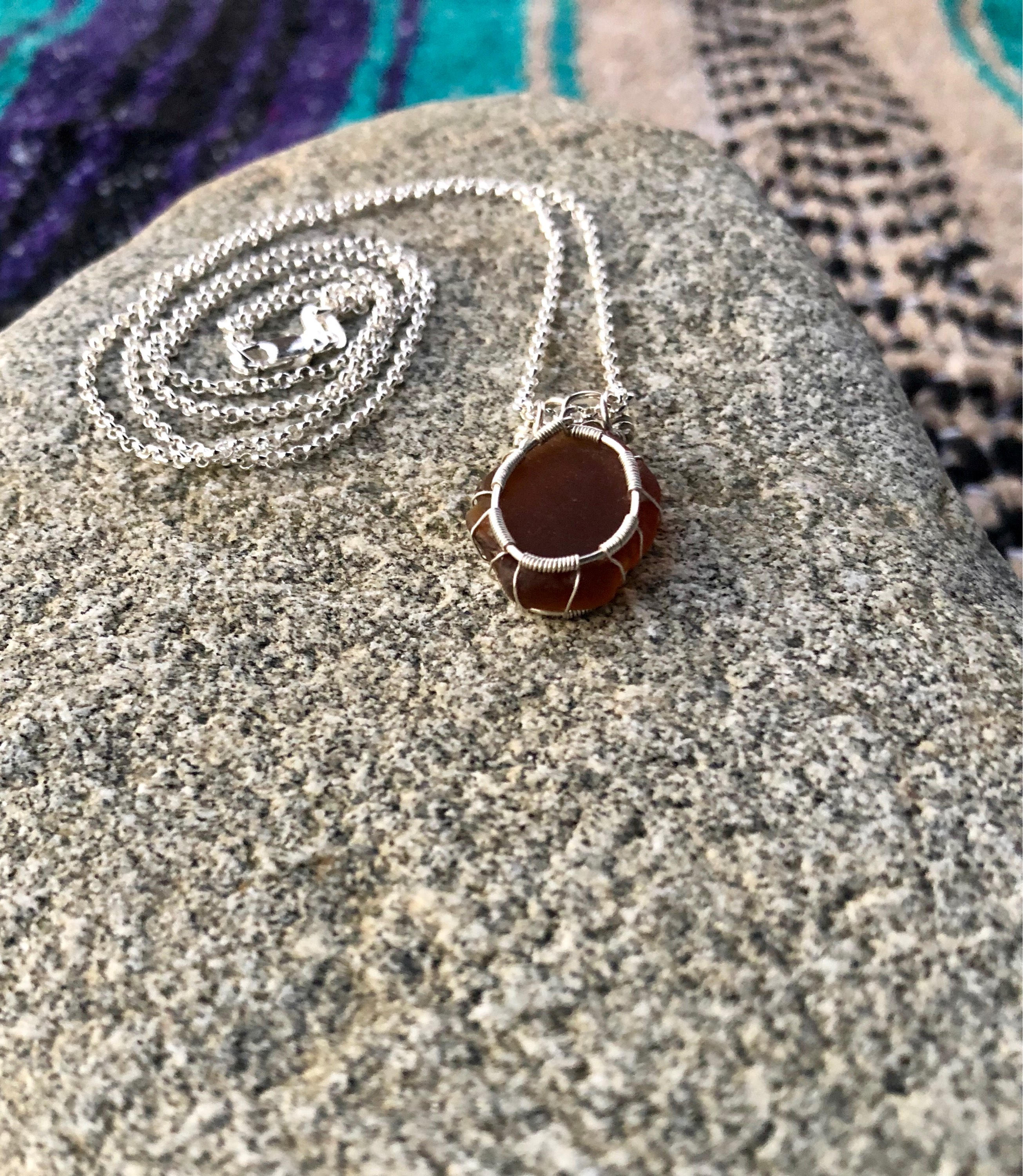 Wilderness Babe Pendant/ Sterling Silver Wirewrap/ Appalachian Mountain ...