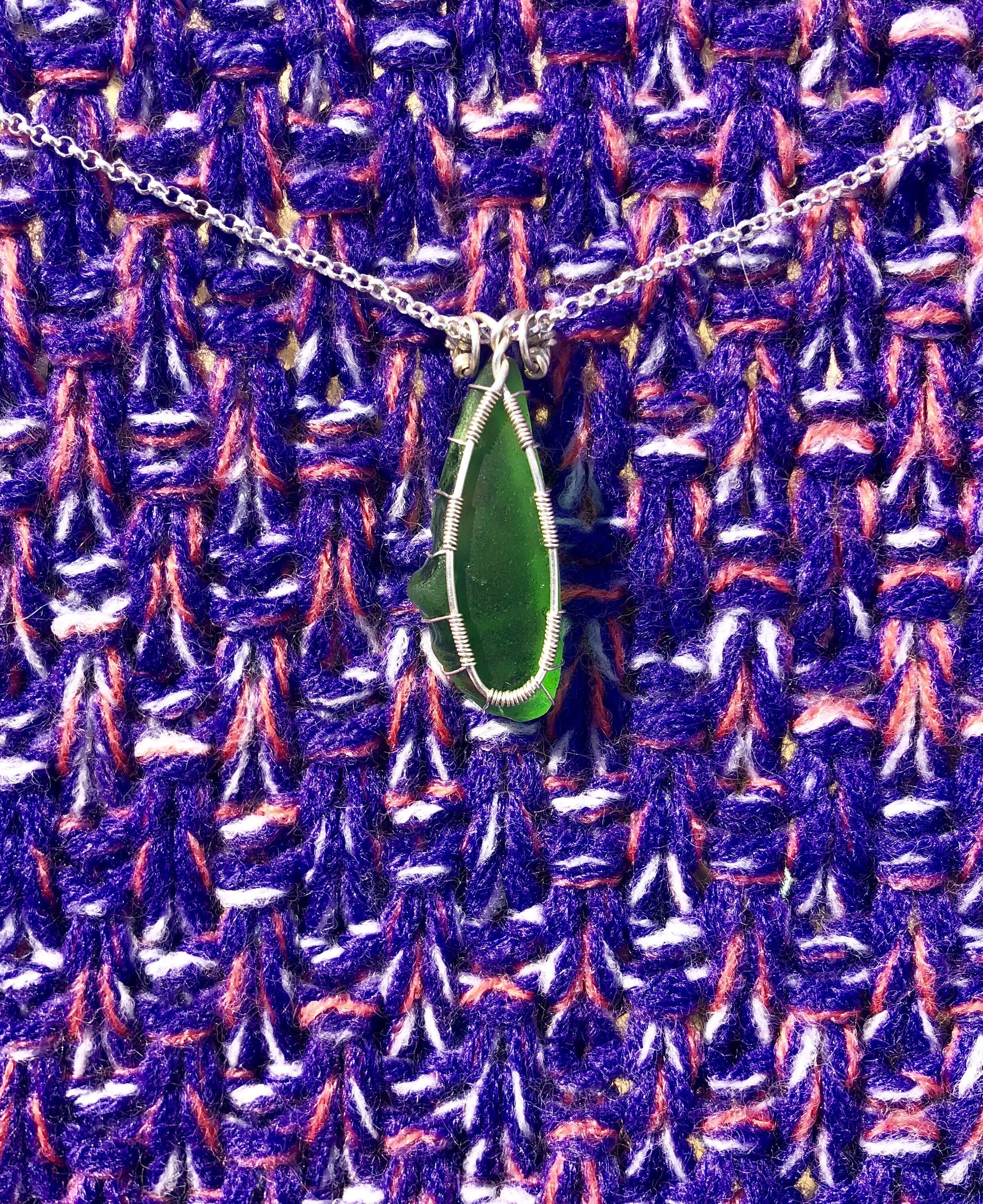 Emerald River Pendant / Appalachia River Glass / Asheville NC Artist ...