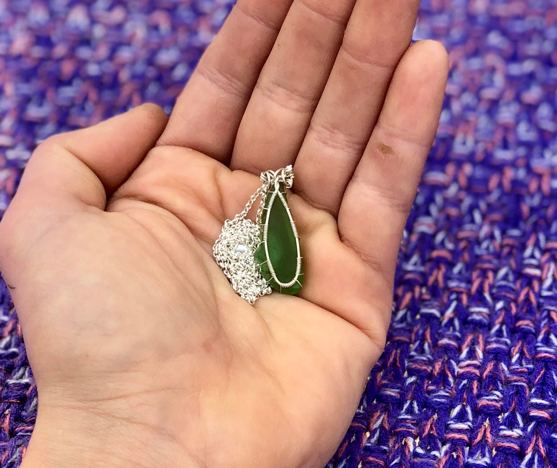 Emerald River Pendant / Appalachia River Glass / Asheville NC Artist ...