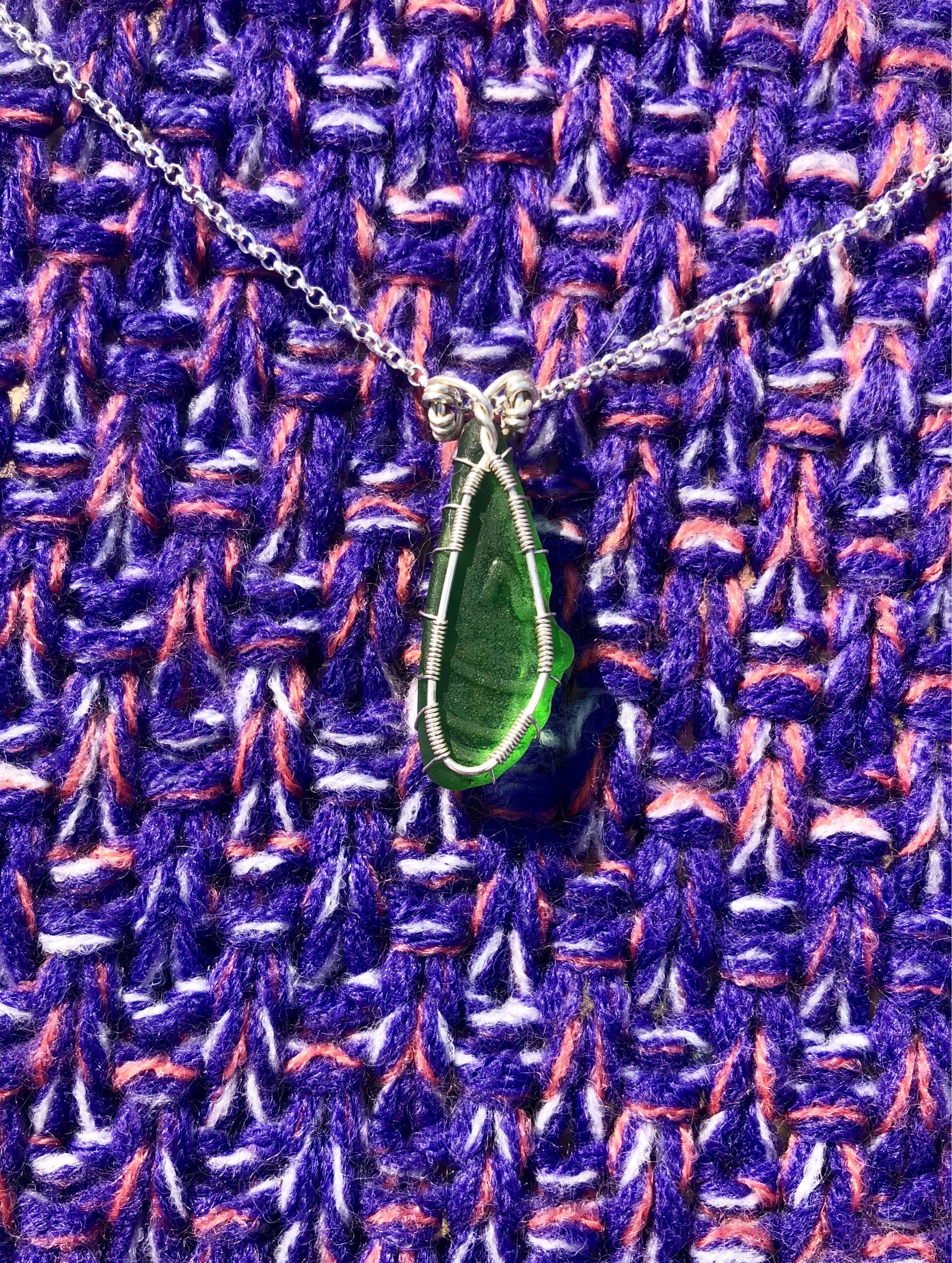 Emerald River Pendant / Appalachia River Glass / Asheville NC Artist ...