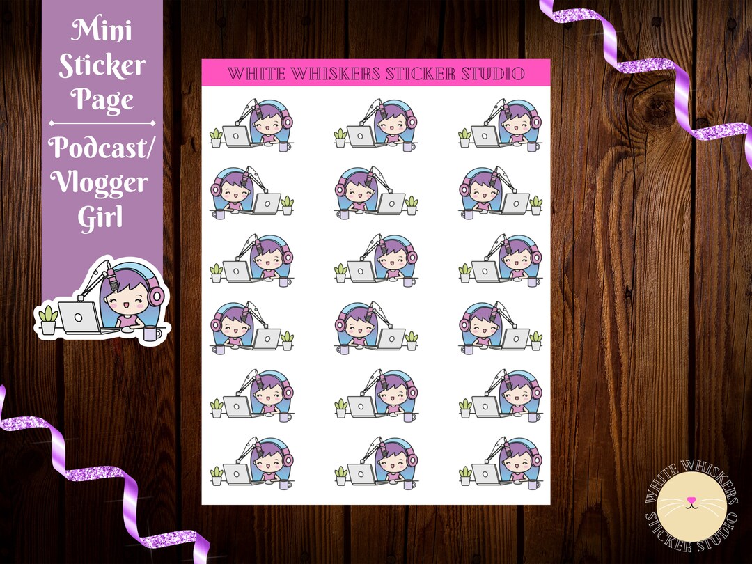 Vlogger Stickers Functional Stickers Podcast Stickers - Etsy