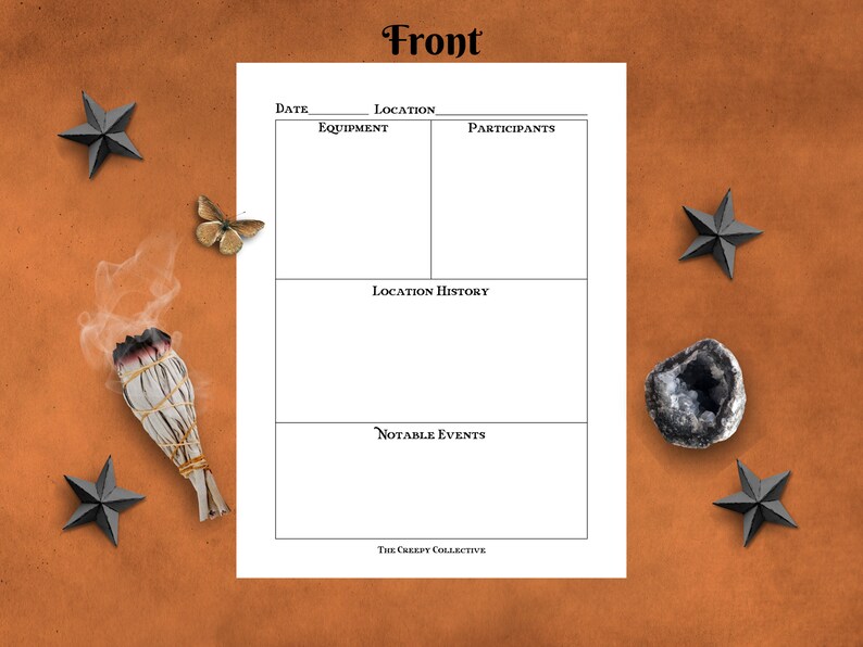 Planner Printable Paranormal Printable Paranormal - Etsy