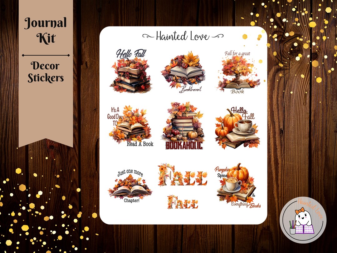 Fall Stickers, Book Stickers, Reading Stickers, Planner Stickers ...
