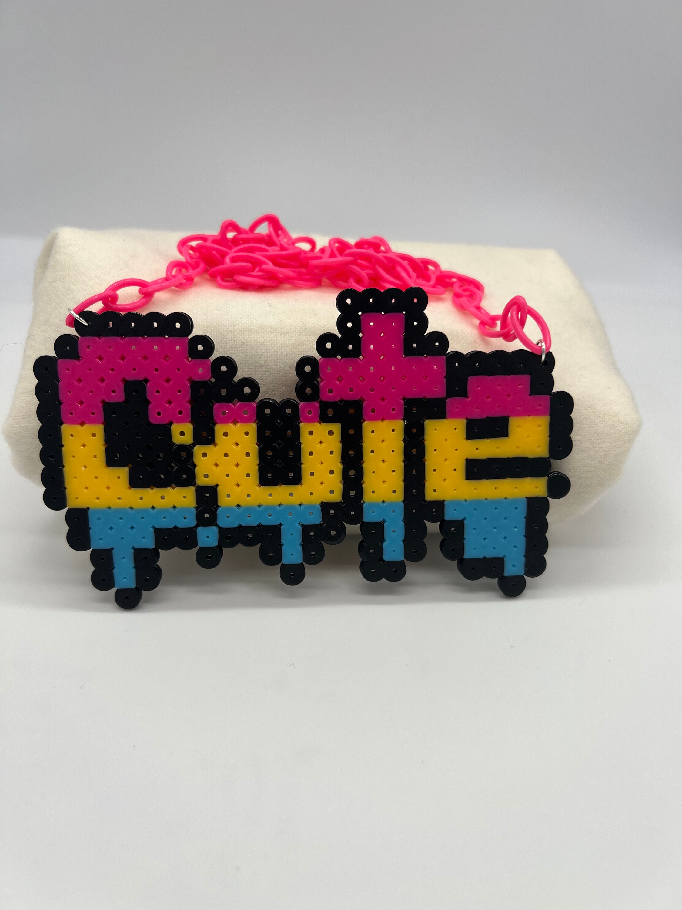 Pride Perler Bead “cute” Chain Necklace - Etsy
