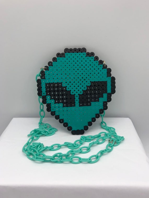 Alien Head Perler Bead Necklace - Etsy Australia
