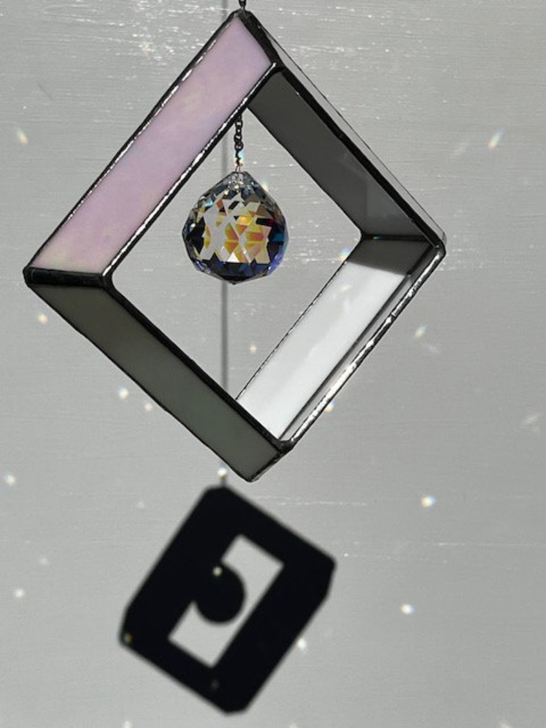 Frame It Iridized White Orb With 40mm Aurora Borealis Crystal Prism - Etsy