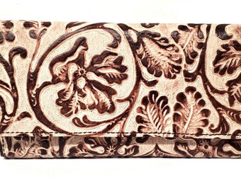 Tooled Western Wallet - Etsy