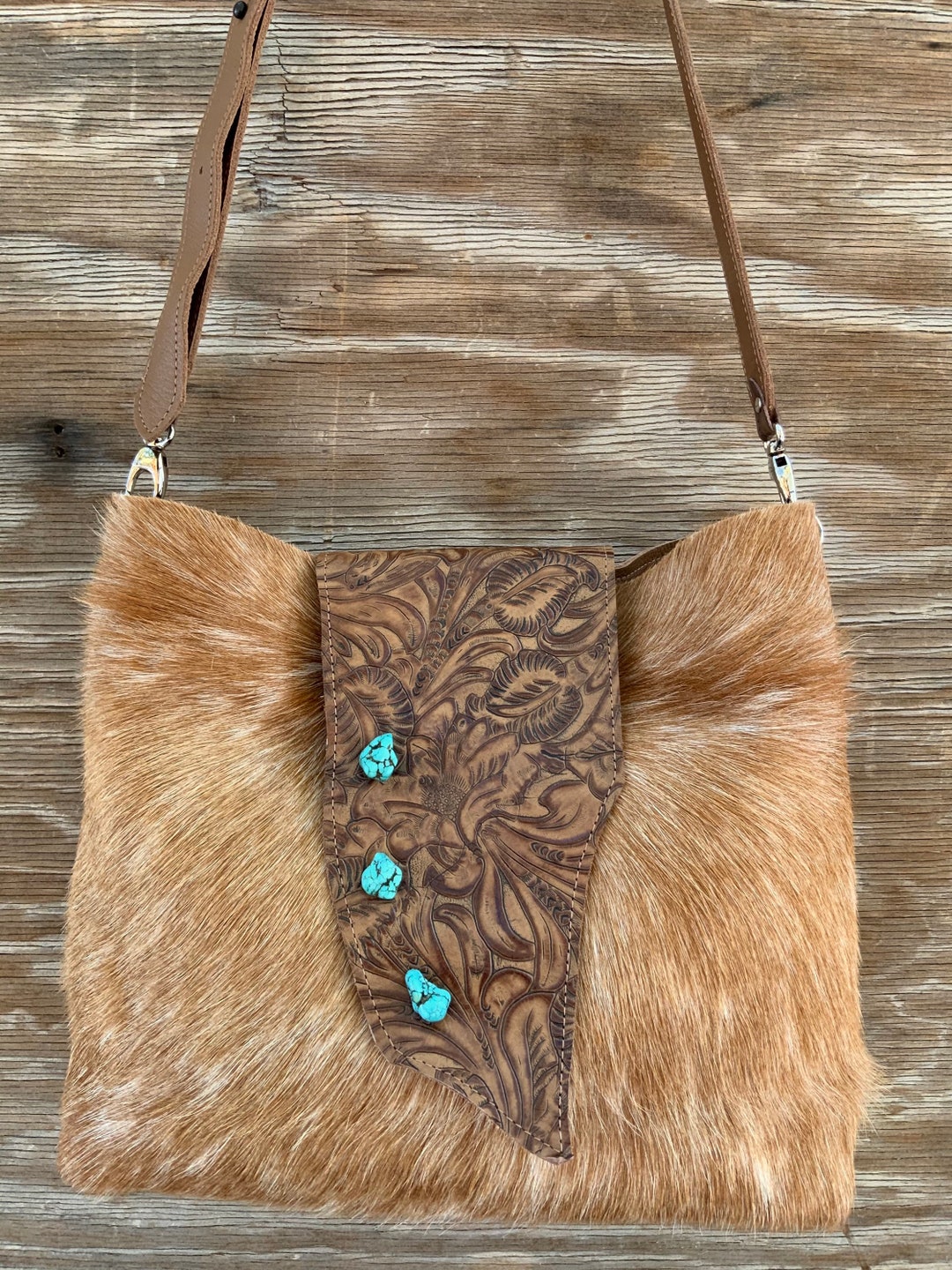 FT1 Ready to Ship! Flap Tote Western Cowhide Fringe Handbag Rodeo Purse ...