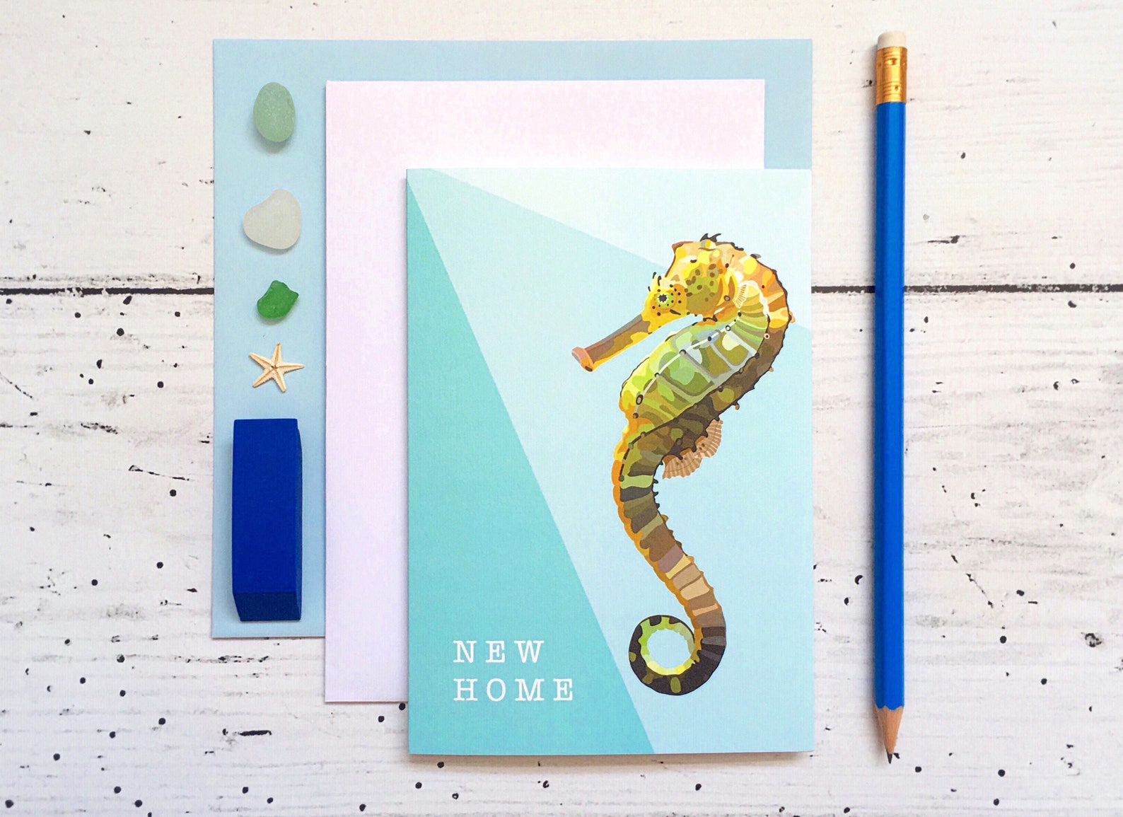 Seahorse Card Seahorse New Home Card New Home Card | Etsy