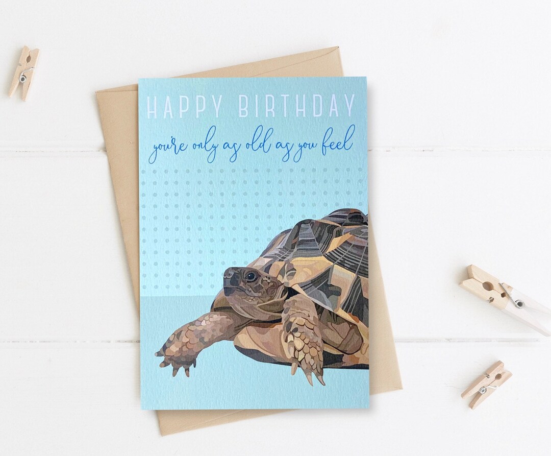 Tortoise Birthday Card - Tortoise Card - Birthday Card - Animal Card ...
