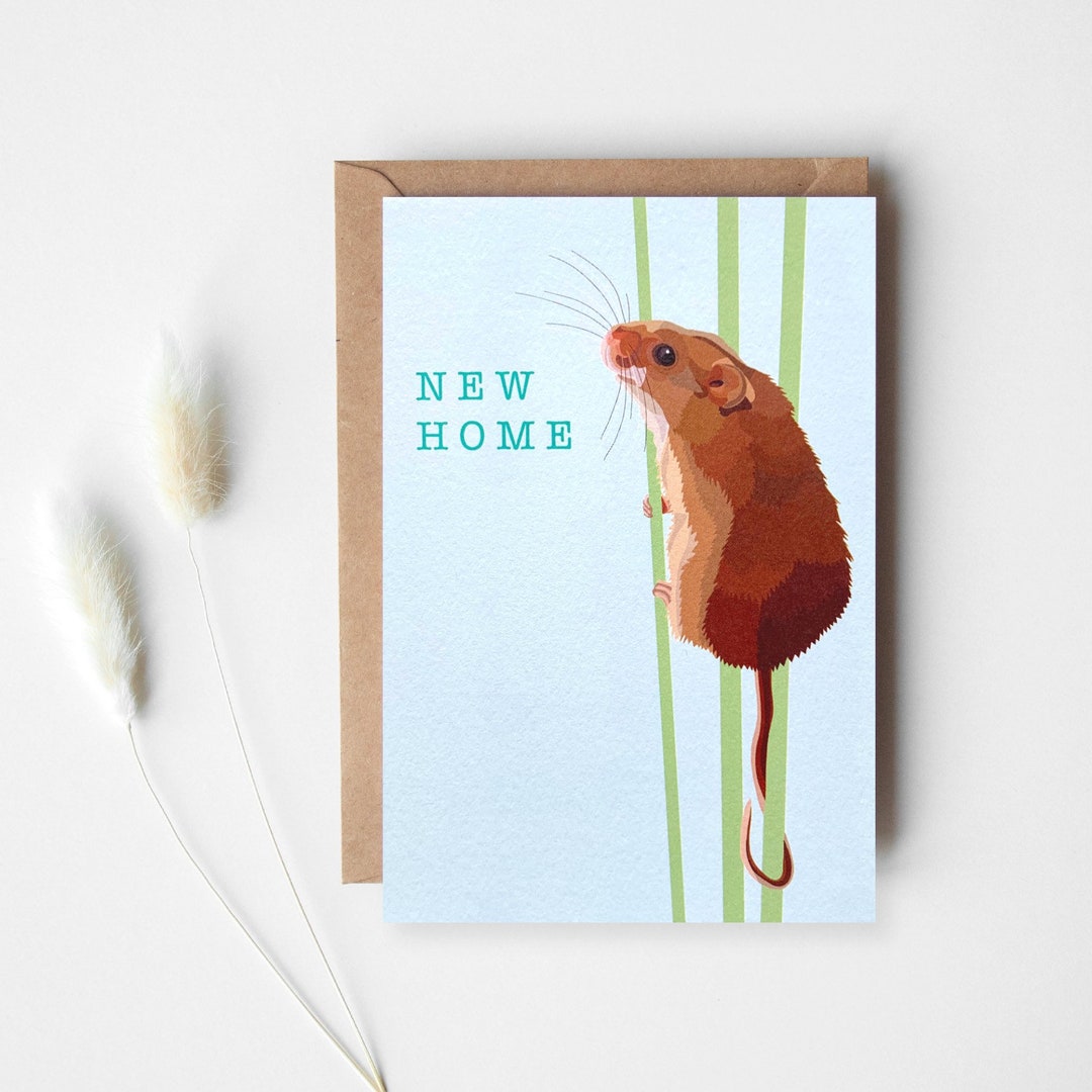 Mouse Card - Mouse New Home Card - New Home Card - Animal Card ...