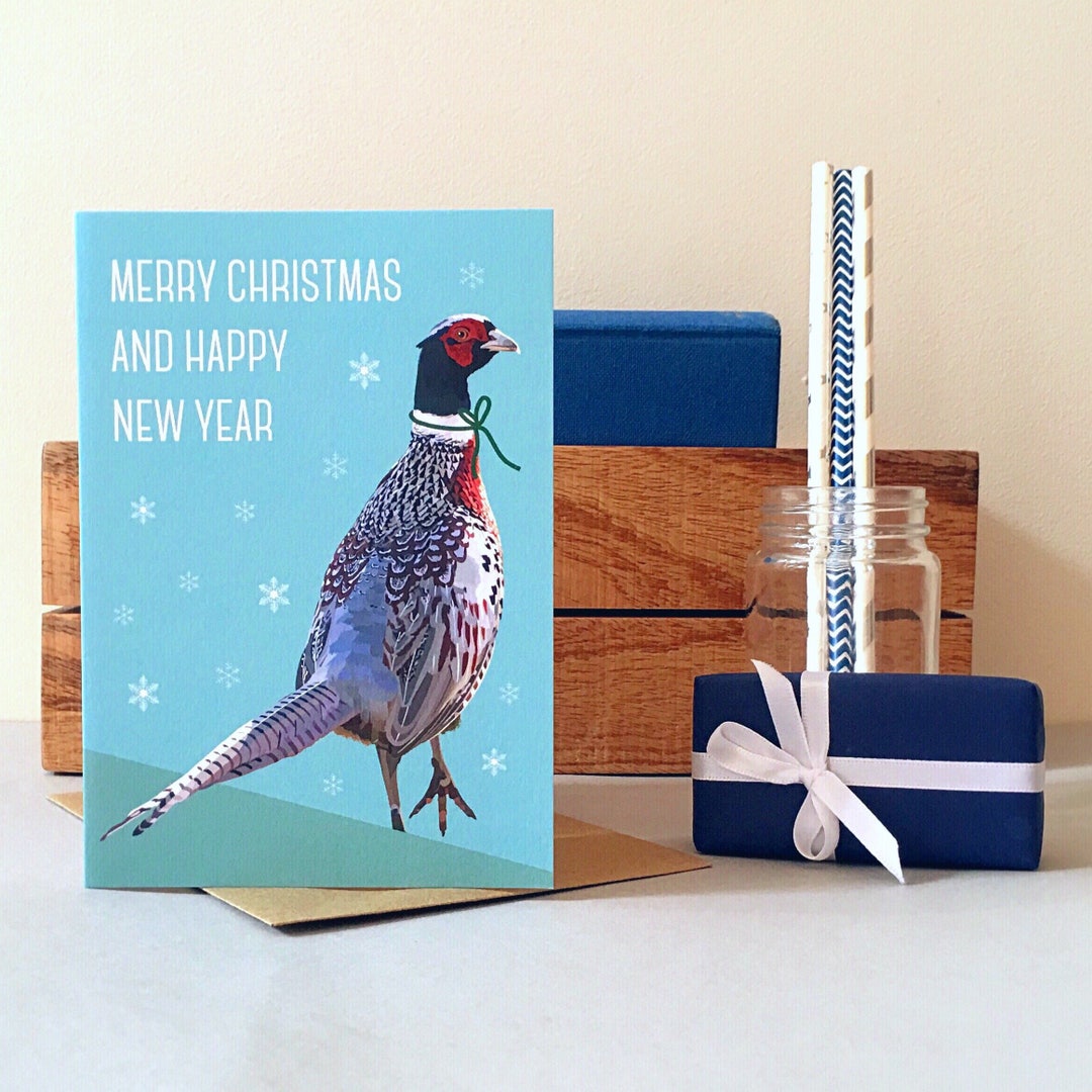 Pheasant Christmas Card - Christmas Card - Pheasant Card - Xmas Card ...