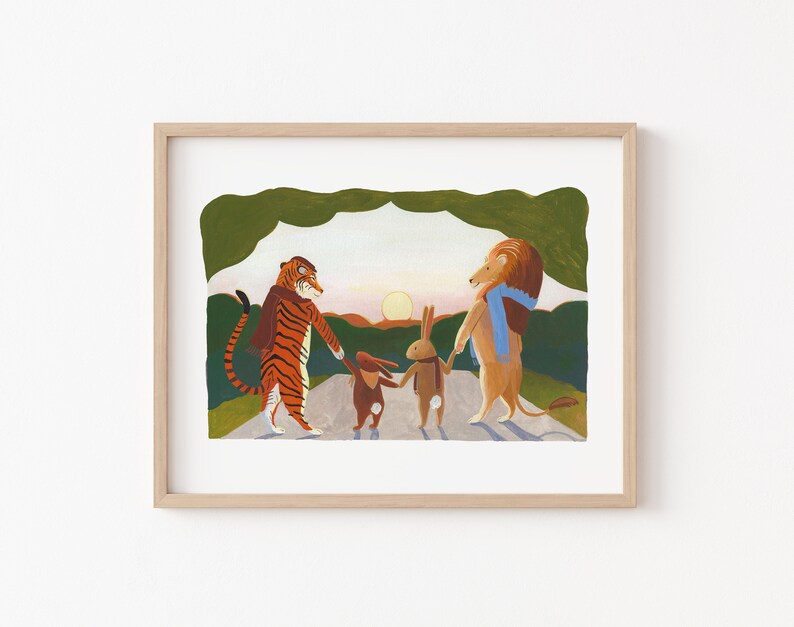 Sunset Walk Print Original Artprint Unique Gift Home Decor - Etsy