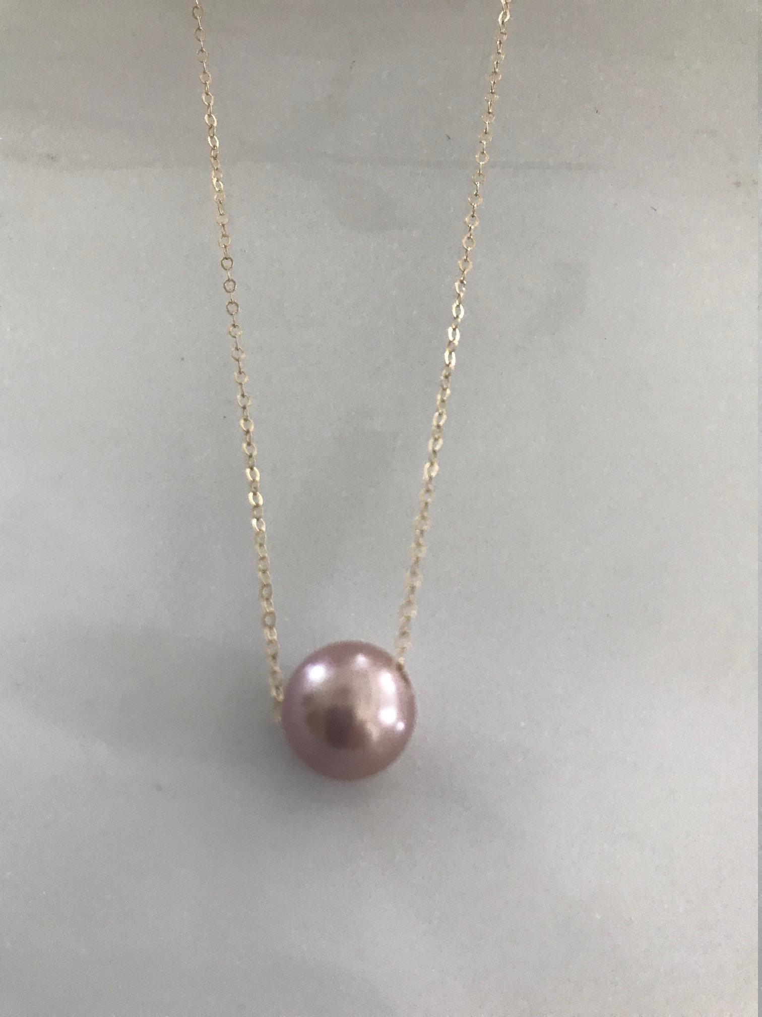 Pink Edison Pearl Necklace-floating Edison Pearl Necklace - Etsy