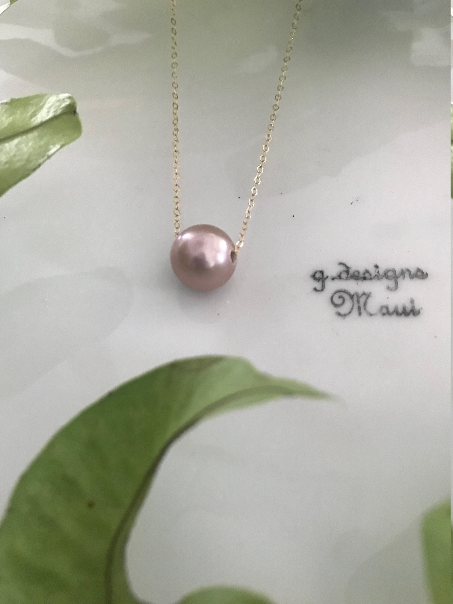 Pink Edison Pearl Necklace-floating Edison Pearl Necklace - Etsy