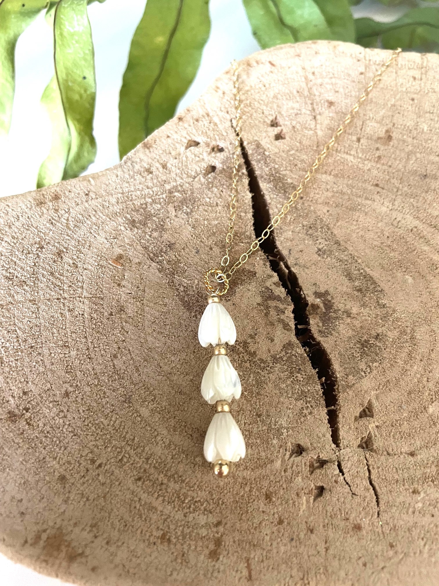 Mother of Pearl Pikake Necklace – Jasmine Flower, Hawaiian Wedding ...