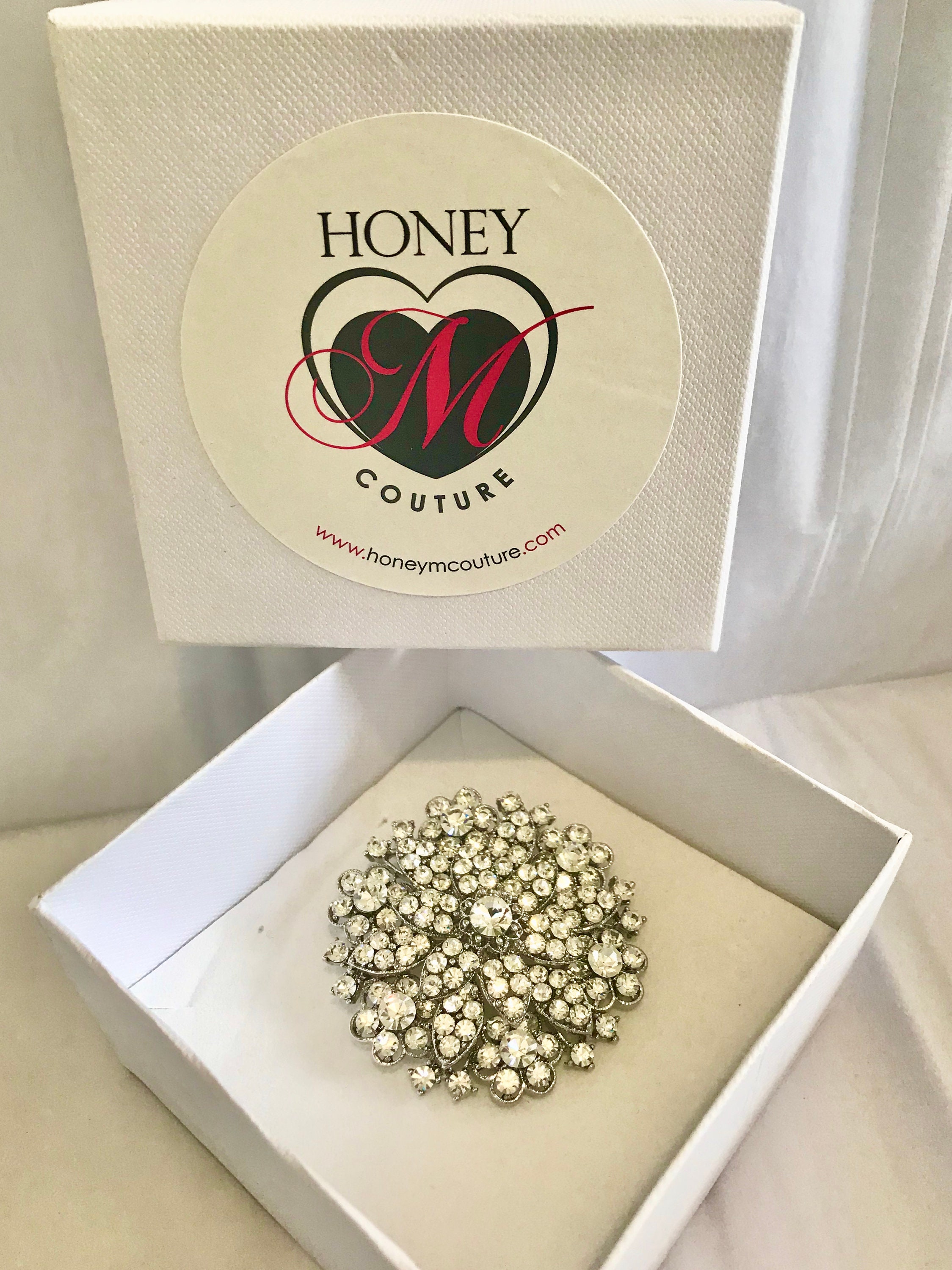 Crystal Clear Brooch, Crystal Brooch, Gift Brooch, Vintage Brooches ...