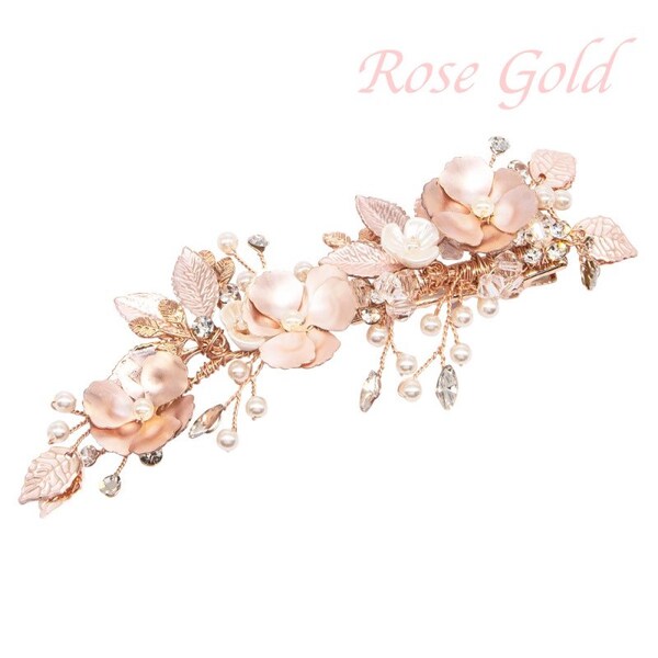 Rose Gold Hair Clips - Etsy UK