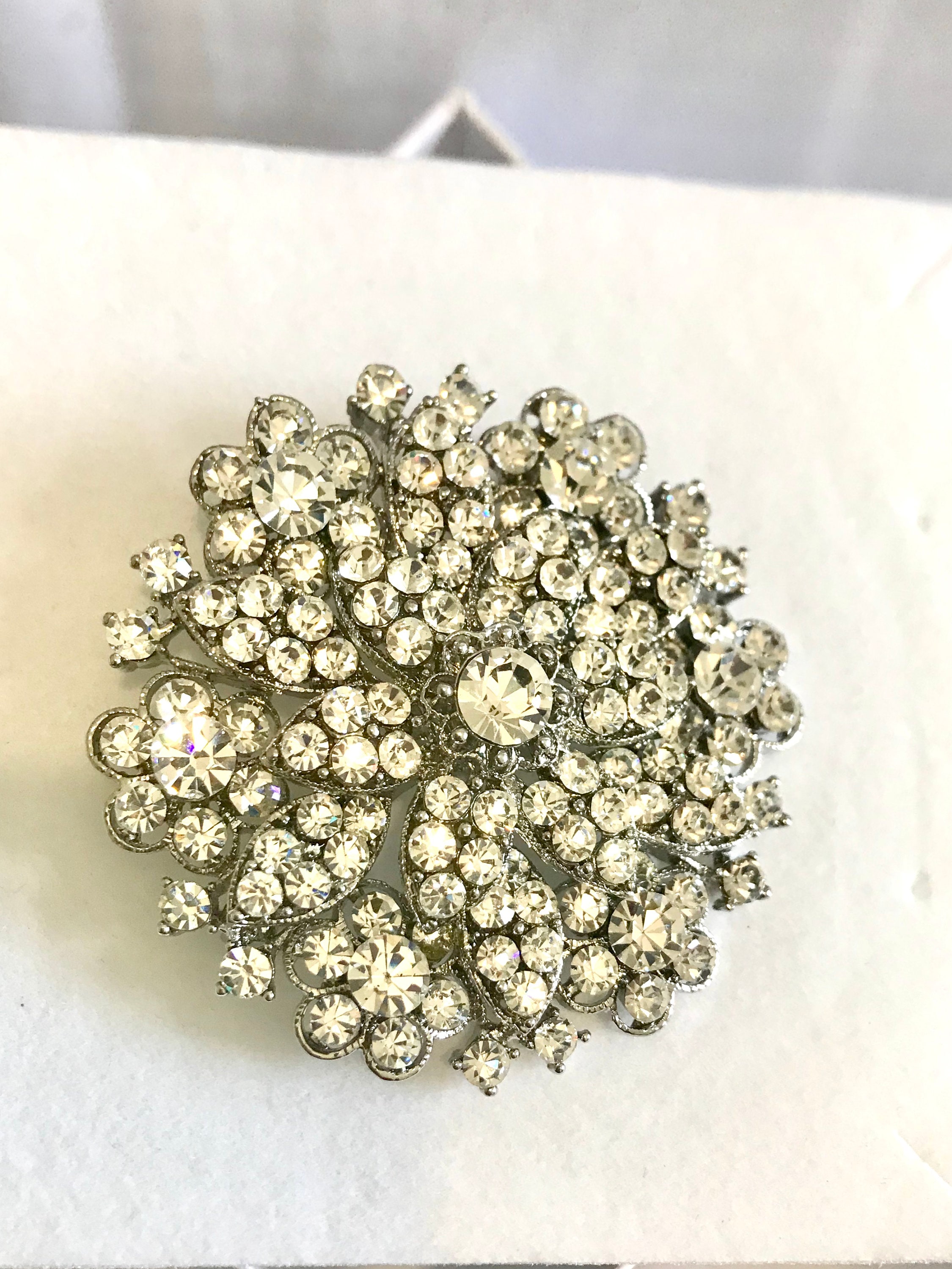 Crystal Clear Brooch, Crystal Brooch, Gift Brooch, Vintage Brooches ...