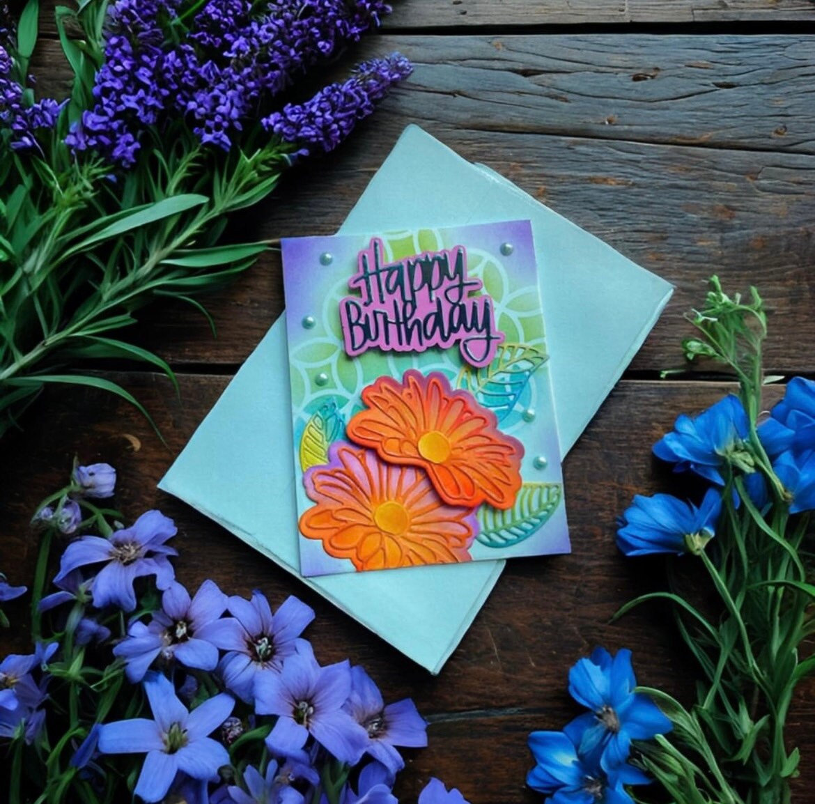 Handmade Birthday Cards Flower Cards - Etsy