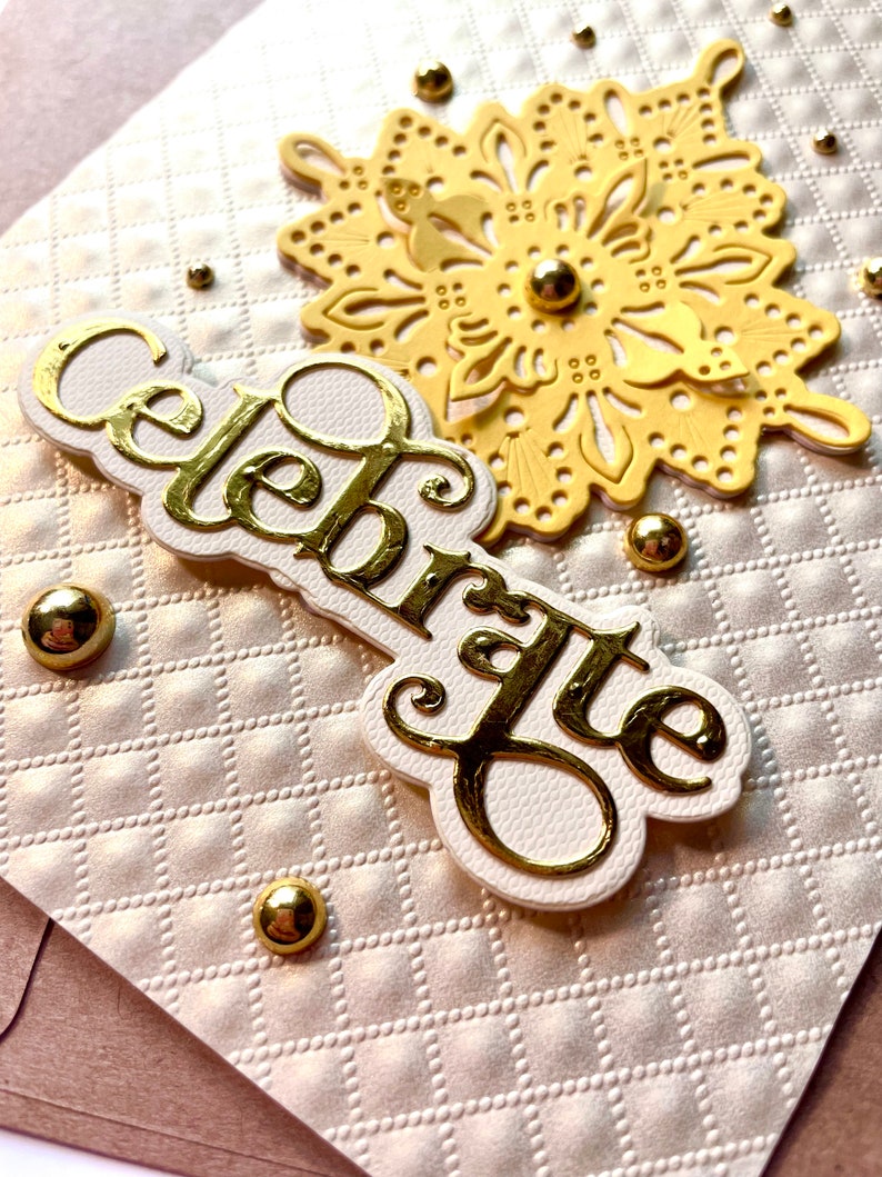 Handmade Greeting Card With Envelope | Celebrate | - Etsy