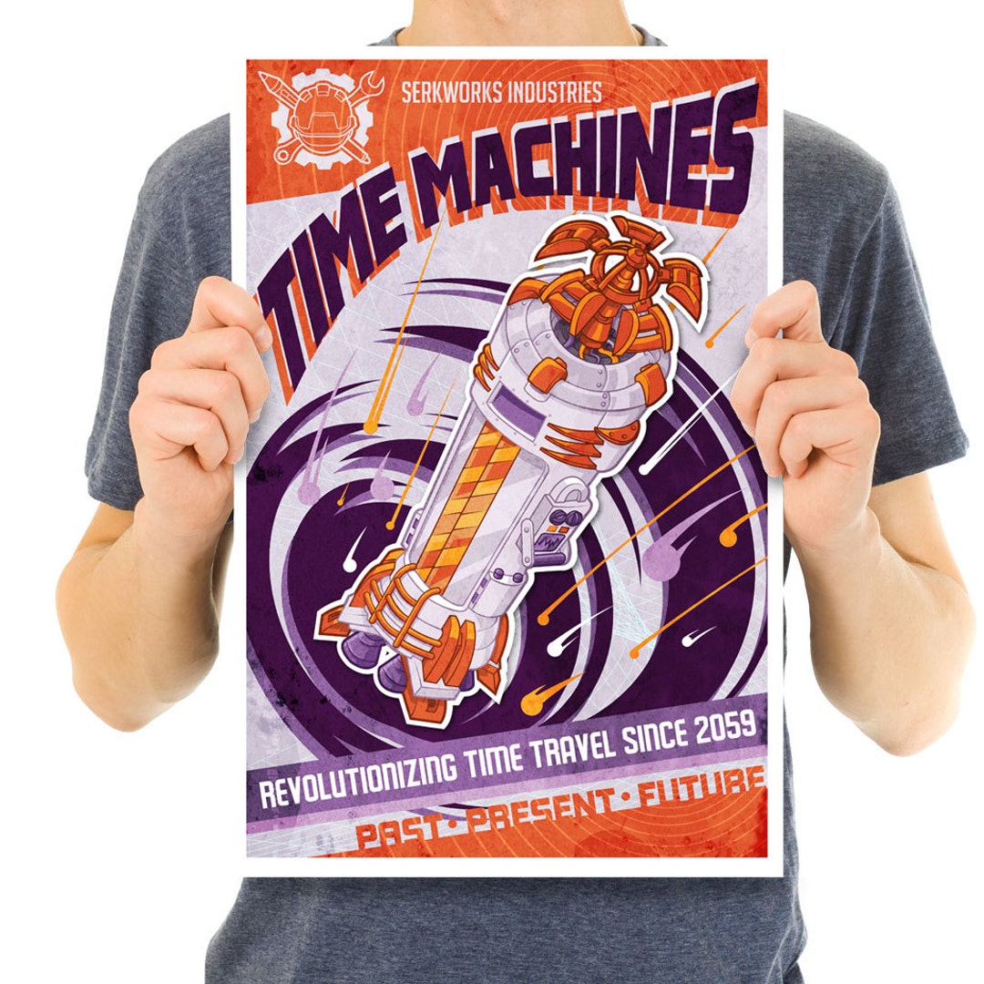 Vintage Time Machines Print, Art Print, Time Machine, Time Travel ...