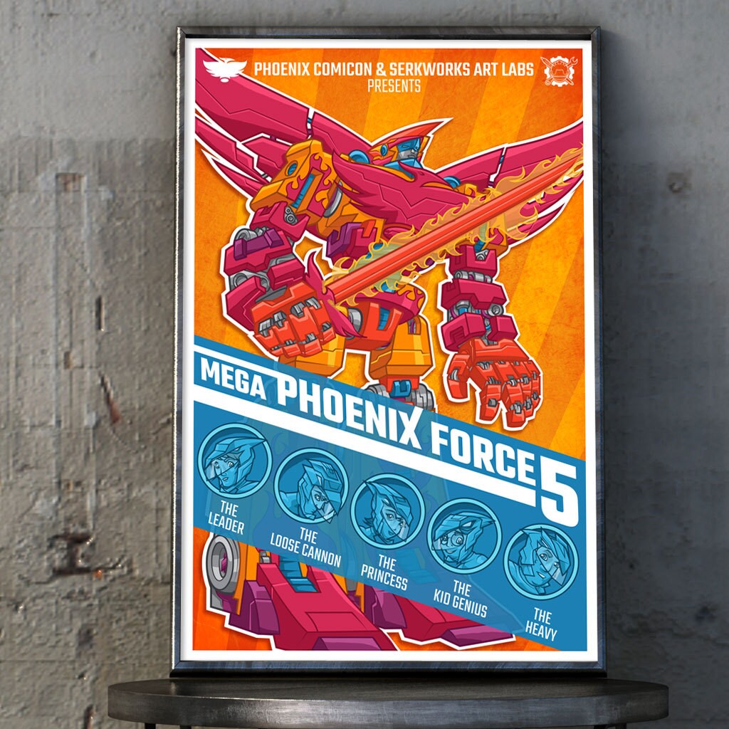 Phoenix Force 5 impresión Mech Mecha anime manga voltron - Etsy España