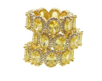 Yellow Cz Ring - Etsy