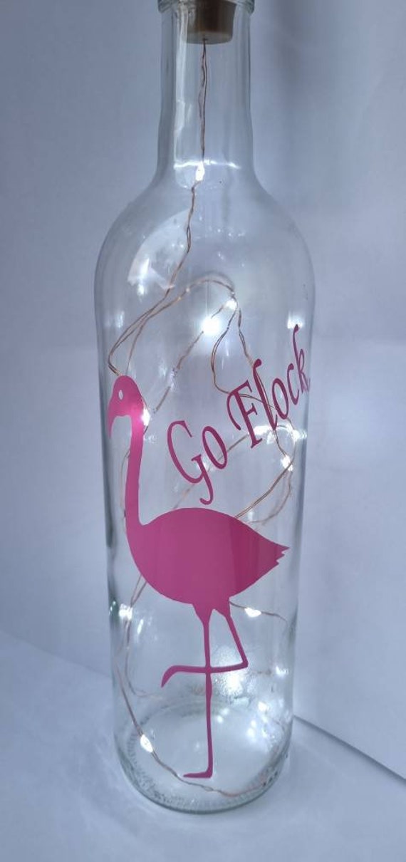 Go Flock Pink Flamingo Light up Bottle - Etsy