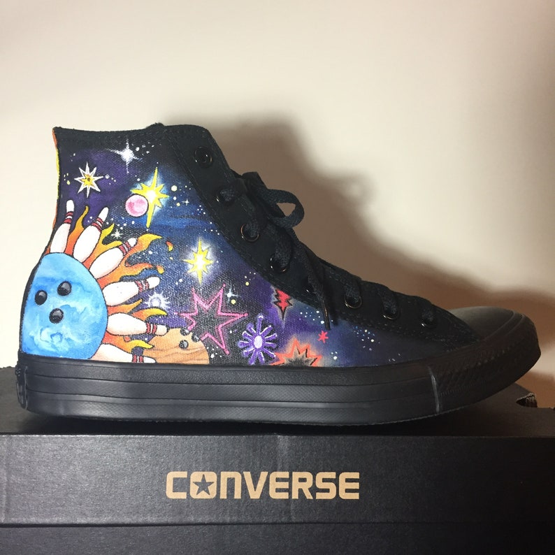 Movie Theme / Big Lebowski - Hand Painted High Top Converse - by ...