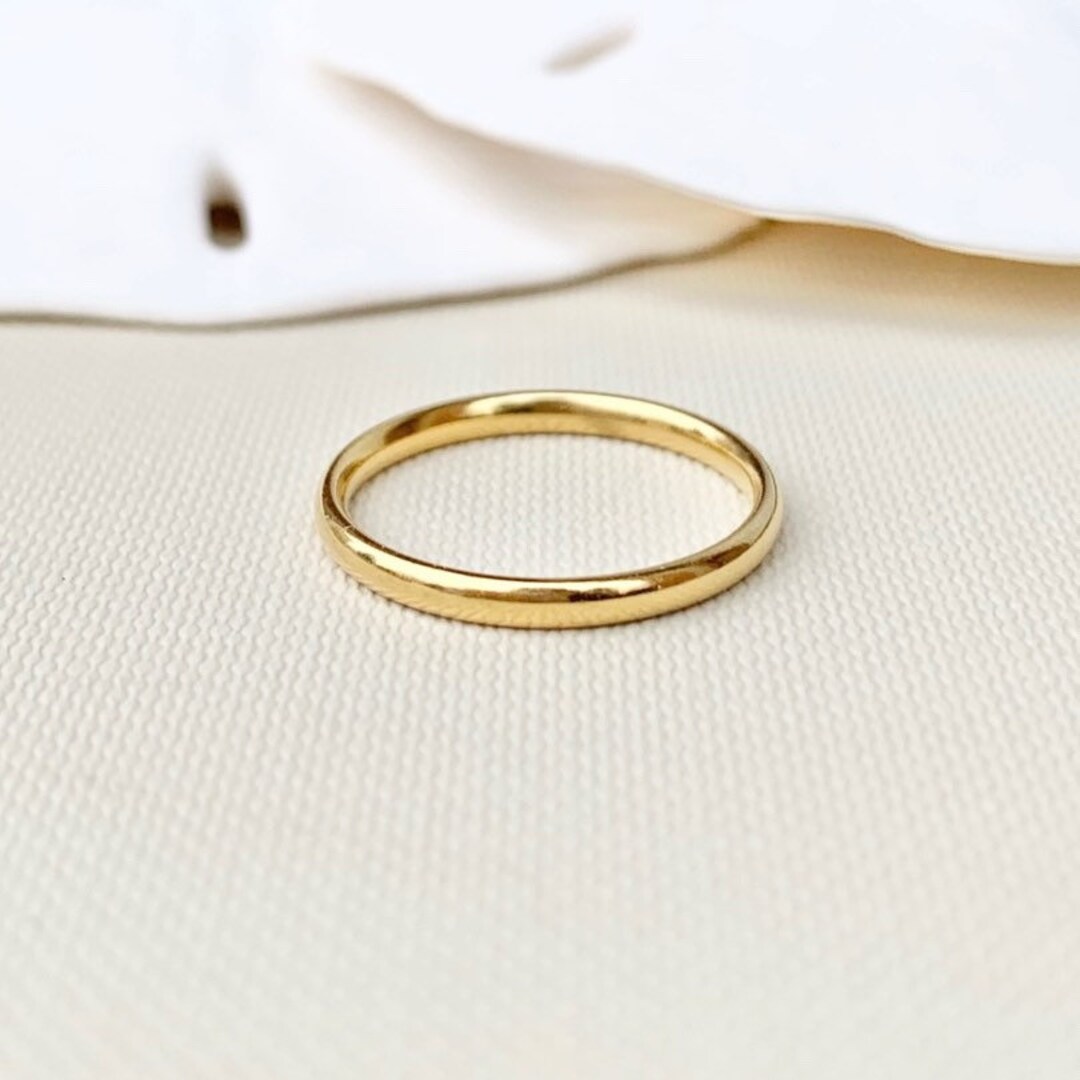 Minimalist Band Ring,gold Band Ring,stackable,simple Band Ring,thick ...