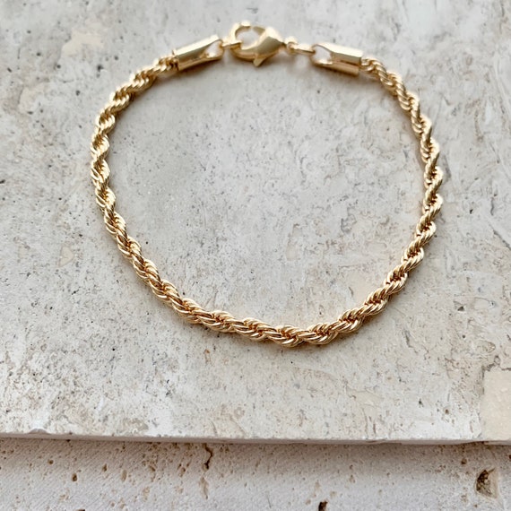 14 karat gold rope bracelet store