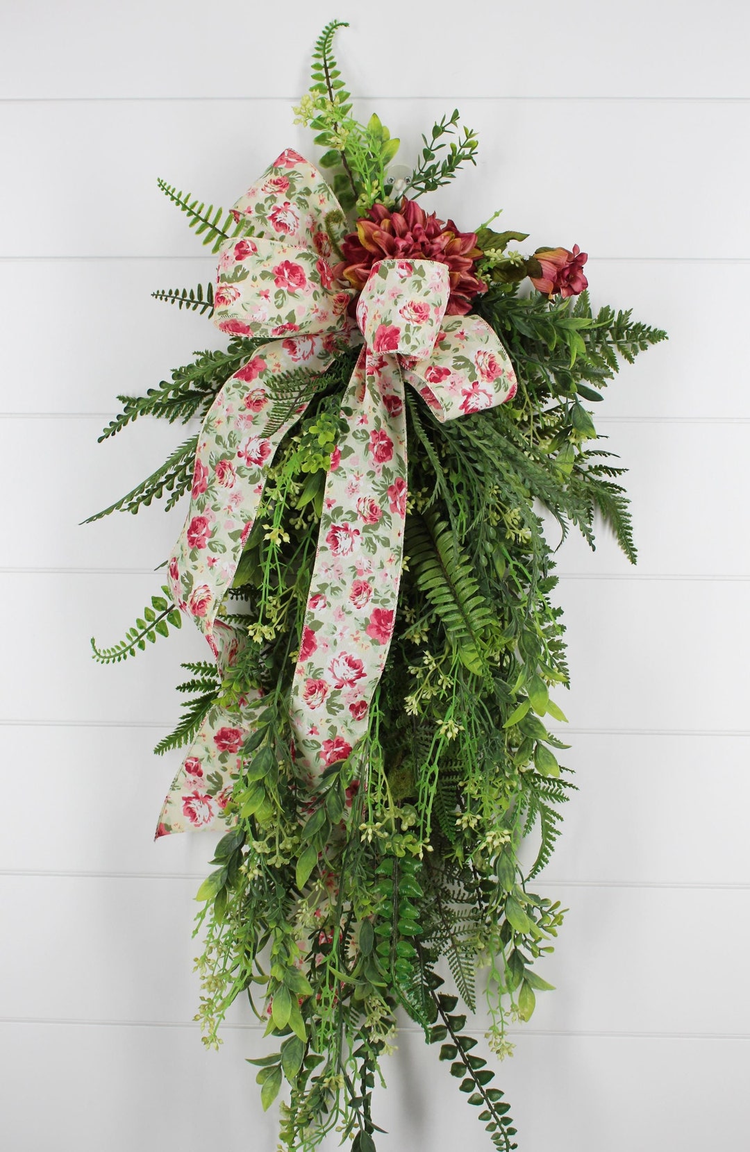 Country Fern Swag Front Door Decor Indoor/outdoor Swag Gift for Her ...