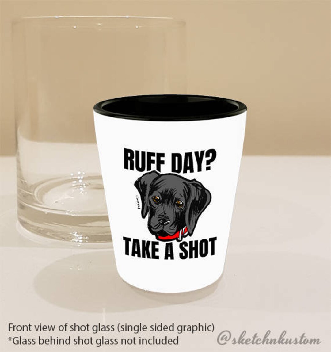 Black Labrador Gifts - Labrador Shot Glass With Black Labrador Puppy ...