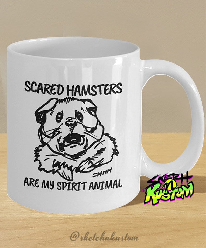 Scared Hamster Mug of the Scared Hamster Meme With Hamster - Etsy