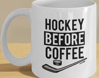 Ice Hockey Gifts // Puck Mug // Funny Stick/puck // Ice Hockey | Etsy
