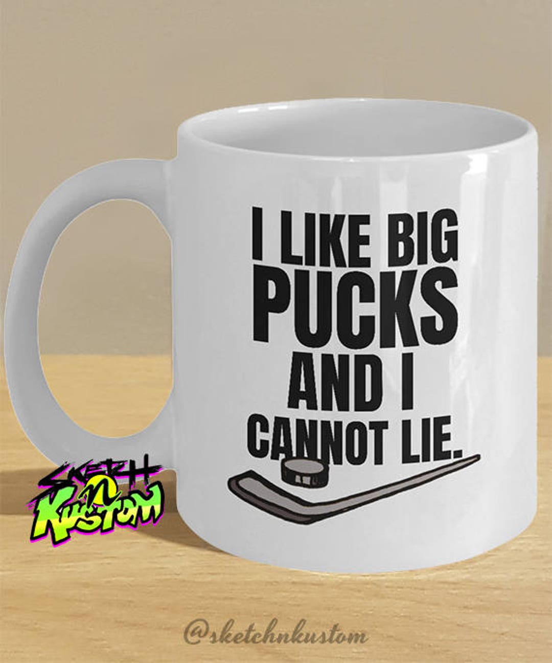 Ice Hockey Gifts // Puck Mug // Funny Stick/puck // Ice Hockey Fan ...