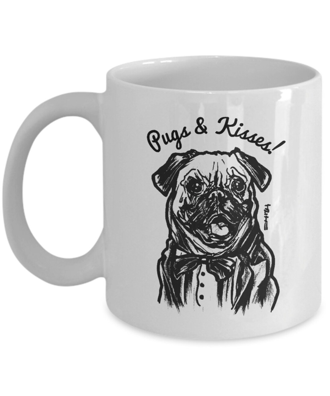 Valentine's Day Pug Mug, Pug Lover Gifts, Cute Pug Gift - Pugs and ...