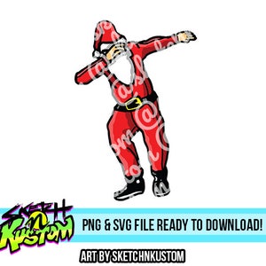 Dabbing Santa Png and Dabbing Santa Svg, Christmas Dabbing Santa ...