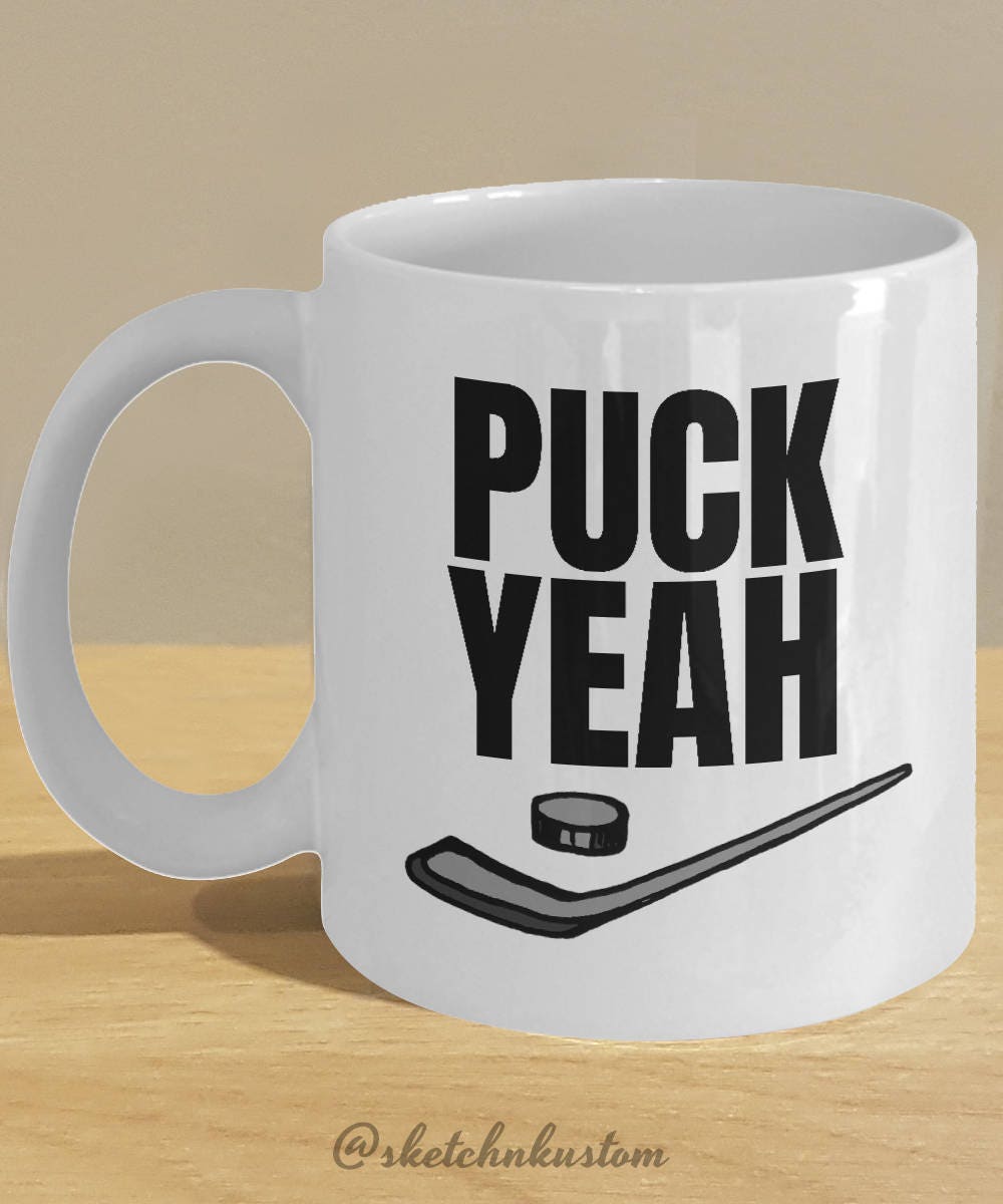 Ice hockey gifts // puck mug // funny stick/puck // Ice Hockey | Etsy