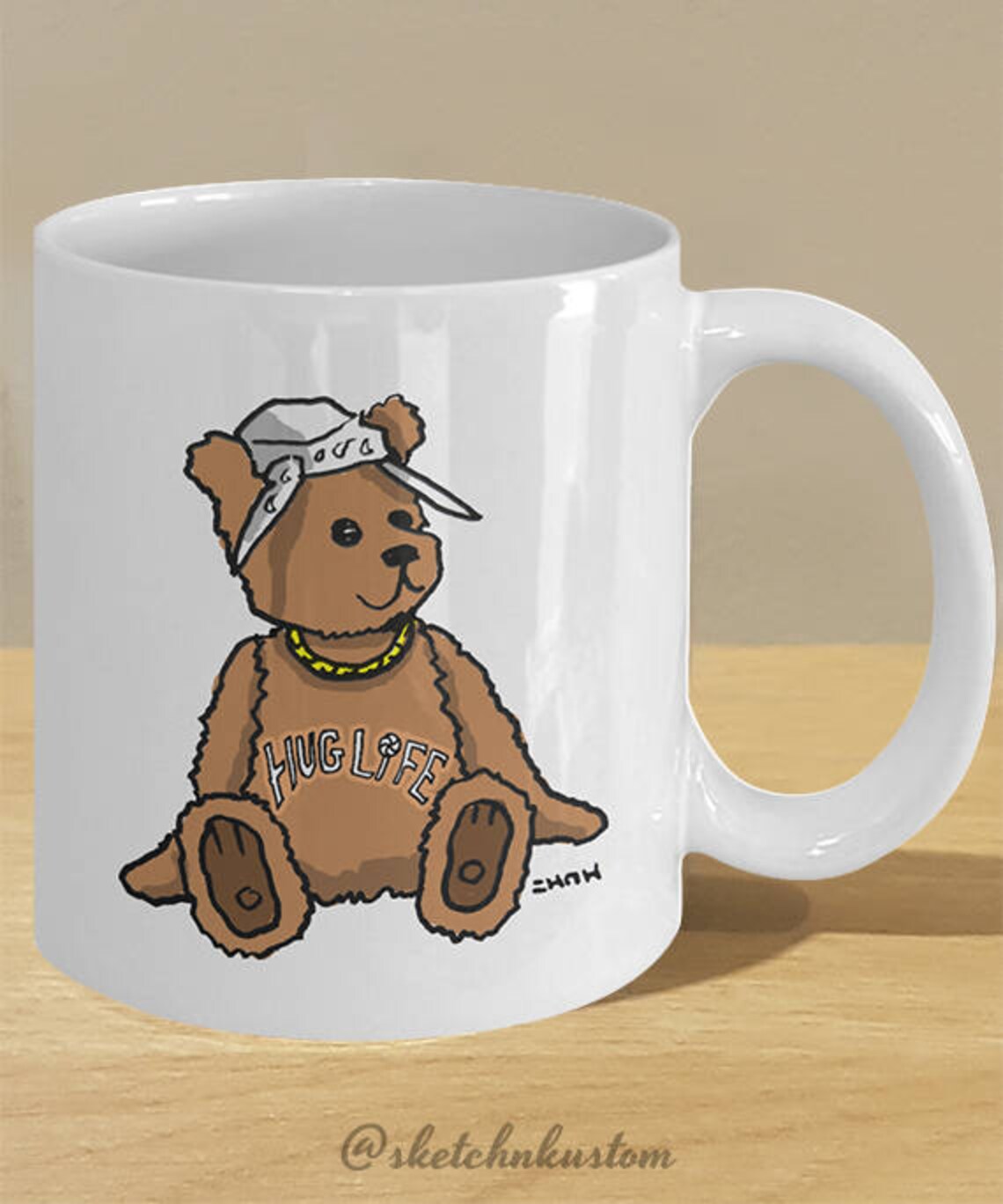 Thug Life, Hug Life Baby Bear Mug Printed Art Gifts // Cute Bear ...