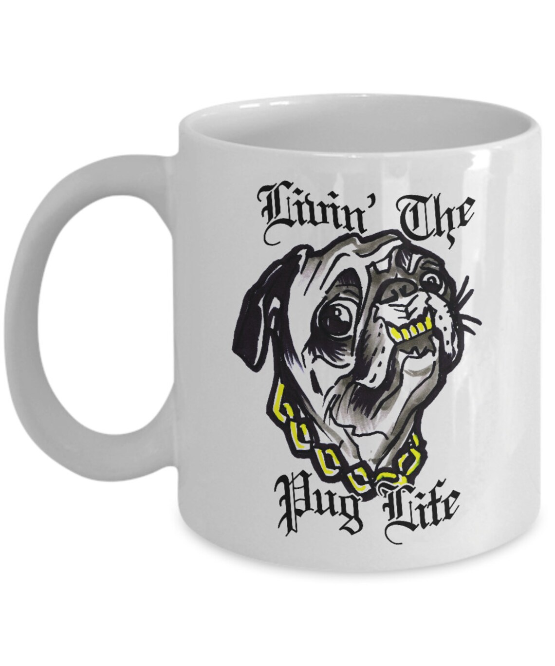 Funny Pug Life / Thug Life Gift // Cute Pug Mug // Livin' - Etsy