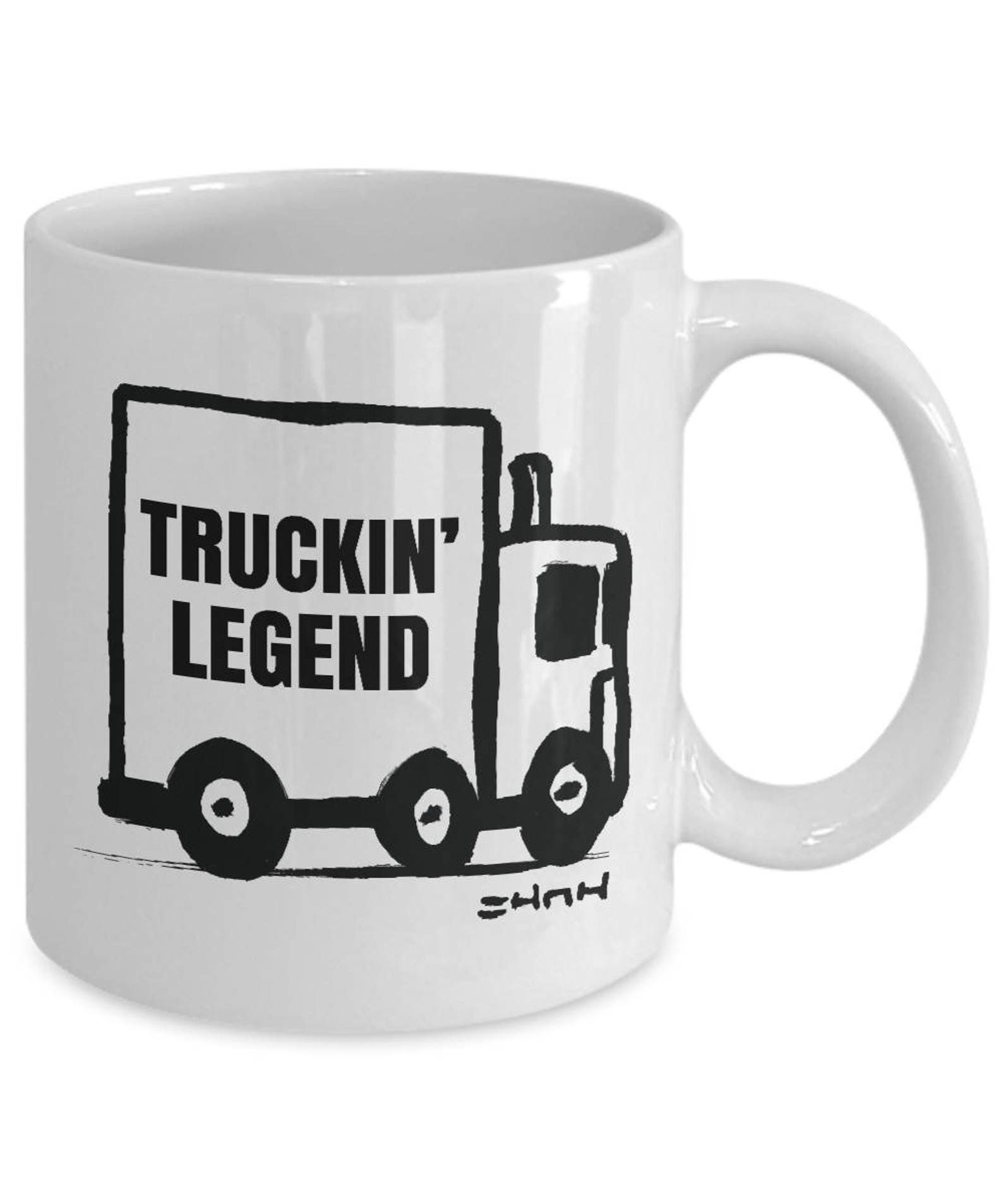 Truck Driver Gift Mug / Funny Trucker Cup / Truckin' Legend // by Mark ...