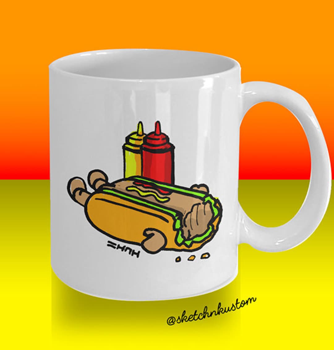 Dancing Hot Dog Meme Gift Mug // Funny Hotdog Meme // Hot Dog Fans With ...