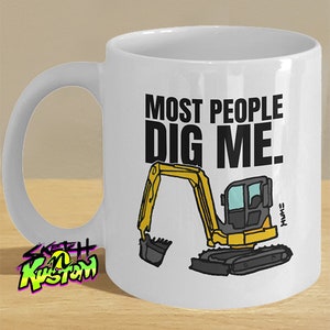 Funny Digger Mug / Mug With Digger Art Print / Gifts for Digger ...