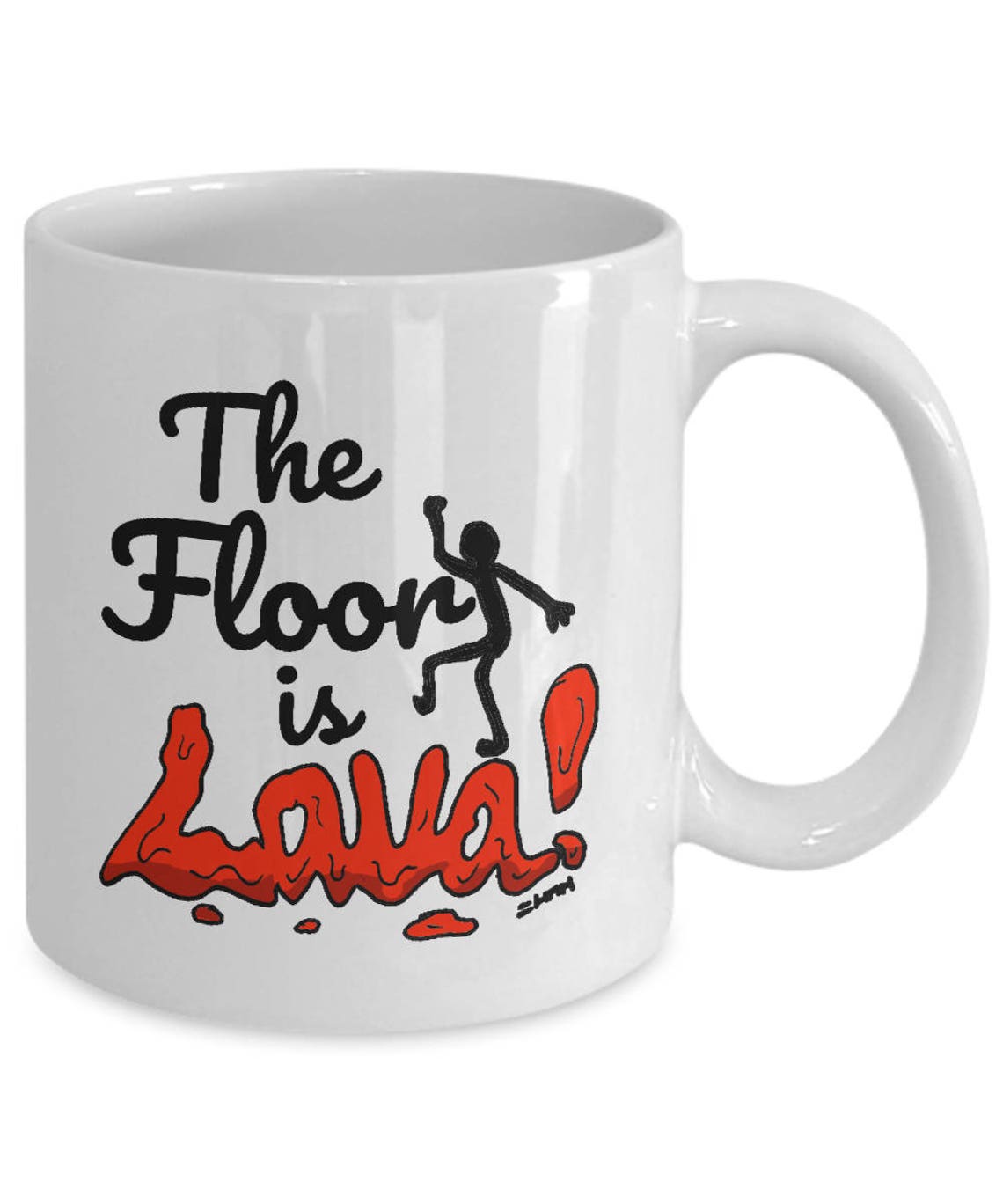 The Floor is Lava Meme Mug // Funny Lava Meme Gifts // - Etsy