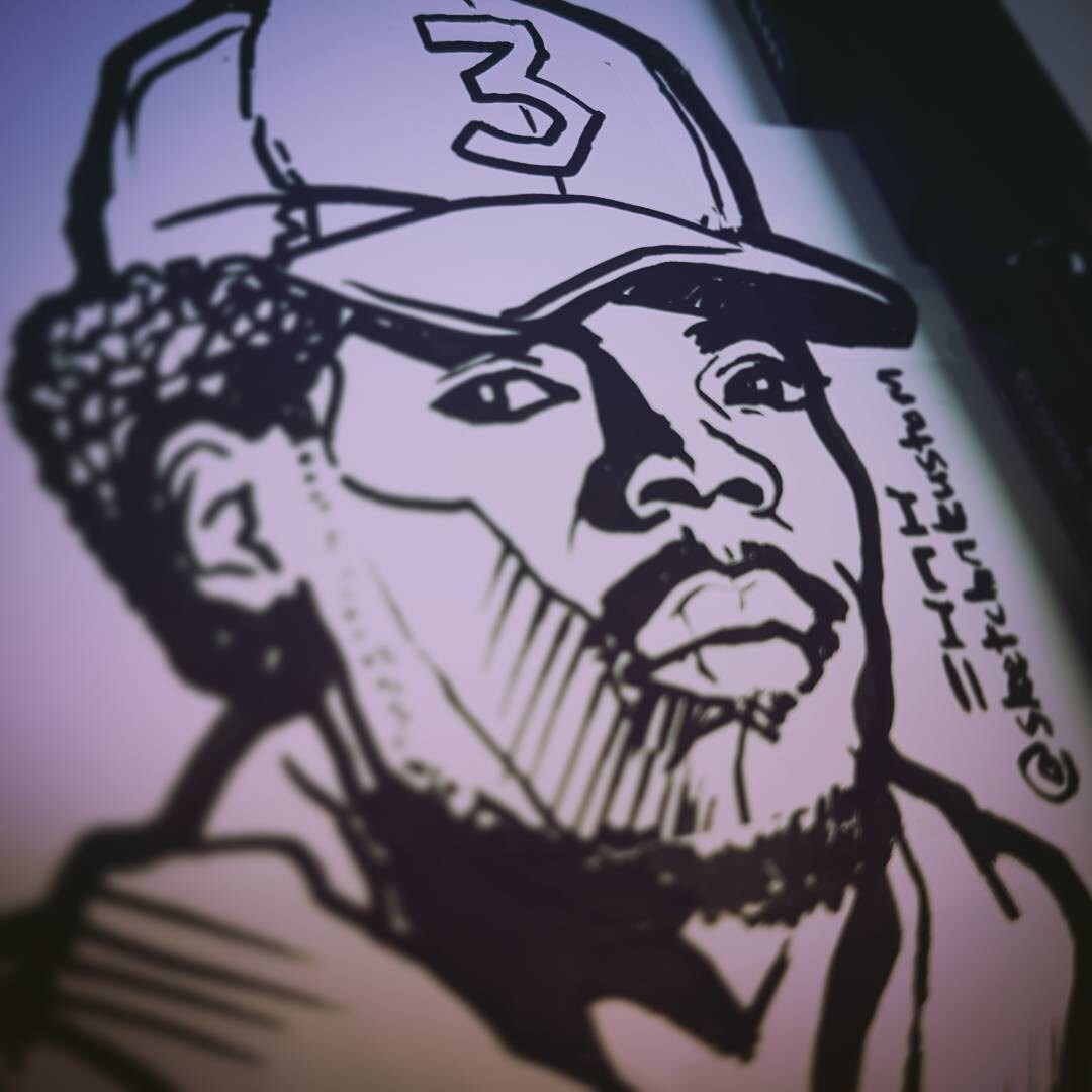 Rapper the Chance Coffee Mug - Drawn Cool Hip Hop Cup - Rap Art Printed ...