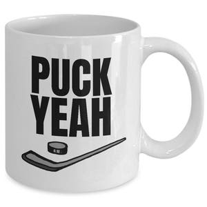 Ice Hockey Gifts // Puck Mug // Funny Stick/puck // Ice Hockey Fan ...